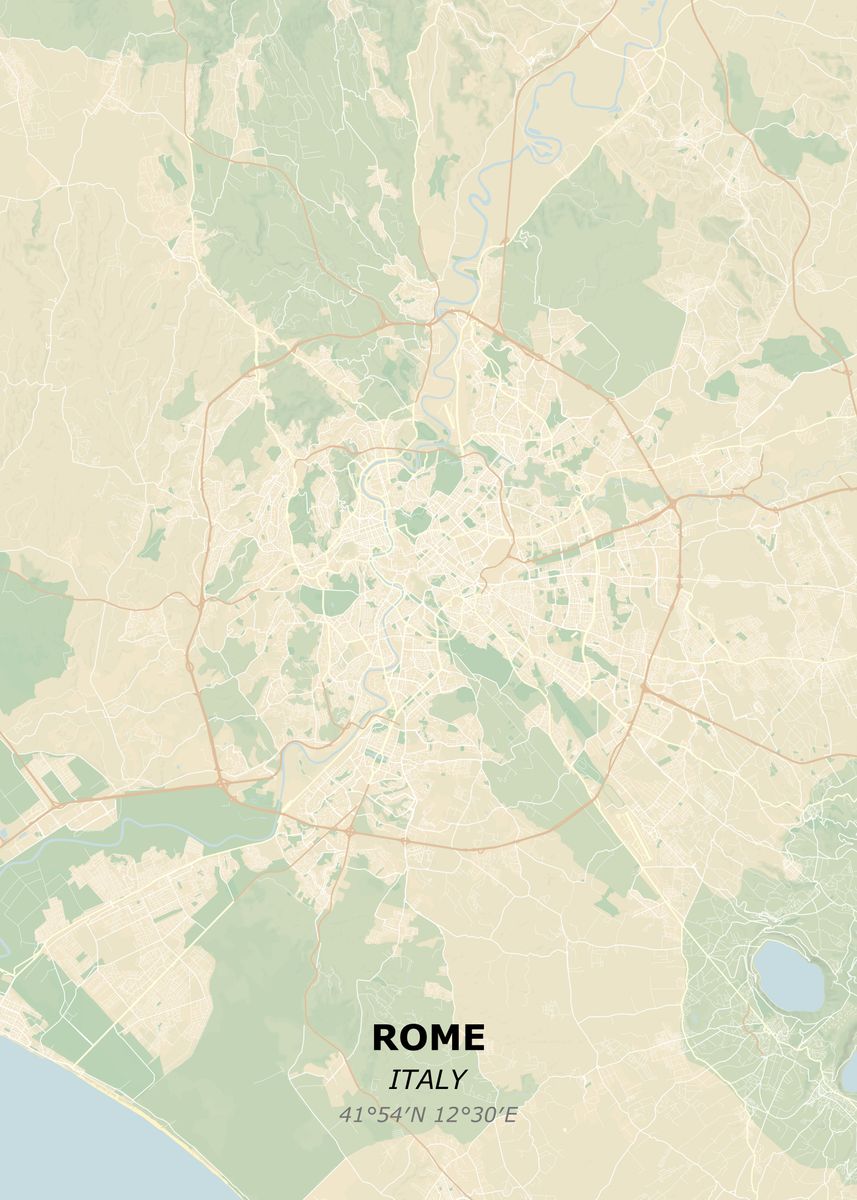 'ROME city map' Poster by Iwoko | Displate