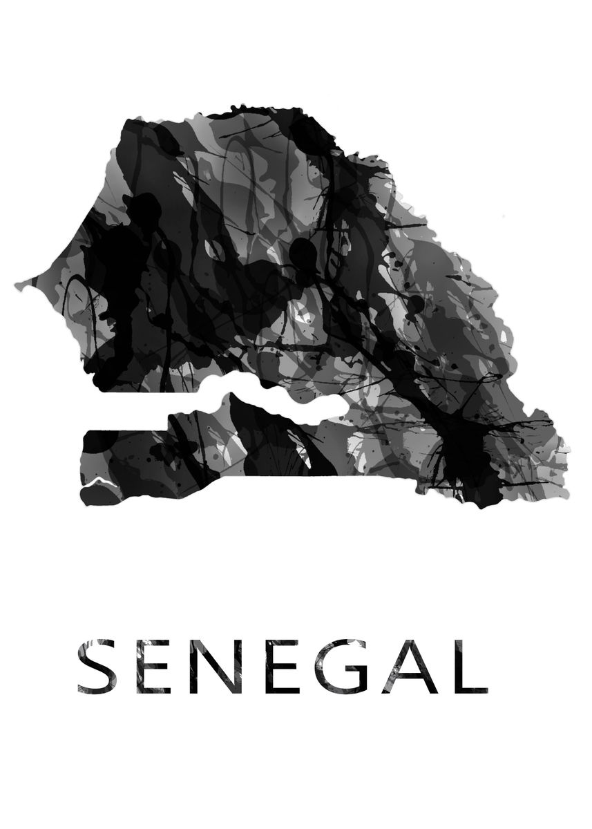 'Senegal' Poster, picture, metal print, paint by Jesper Hvilsted | Displate