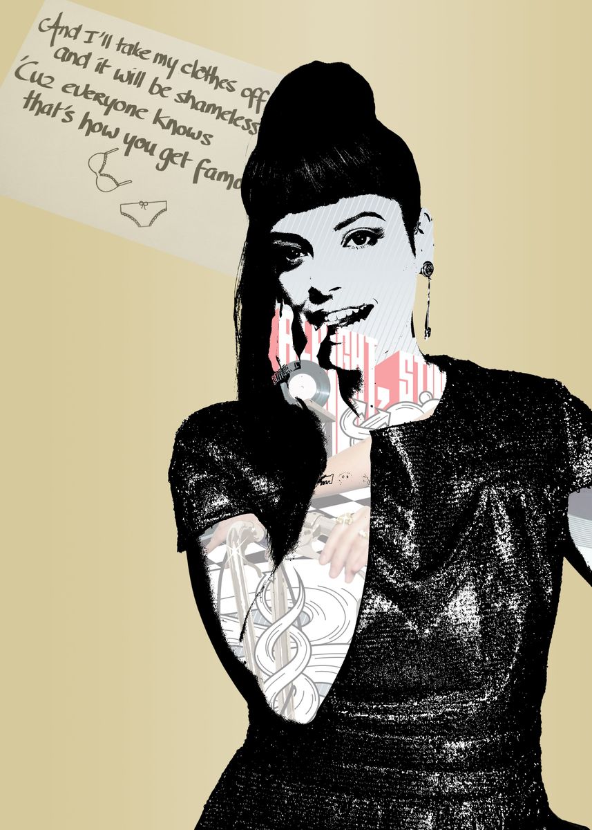 'Lilly Allen' Poster, picture, metal print, paint by Apo geesus | Displate