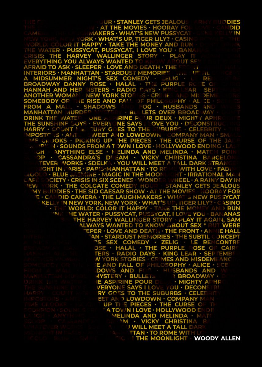 'Woody Allen' Poster, picture, metal print, paint by Clint Horvath ...
