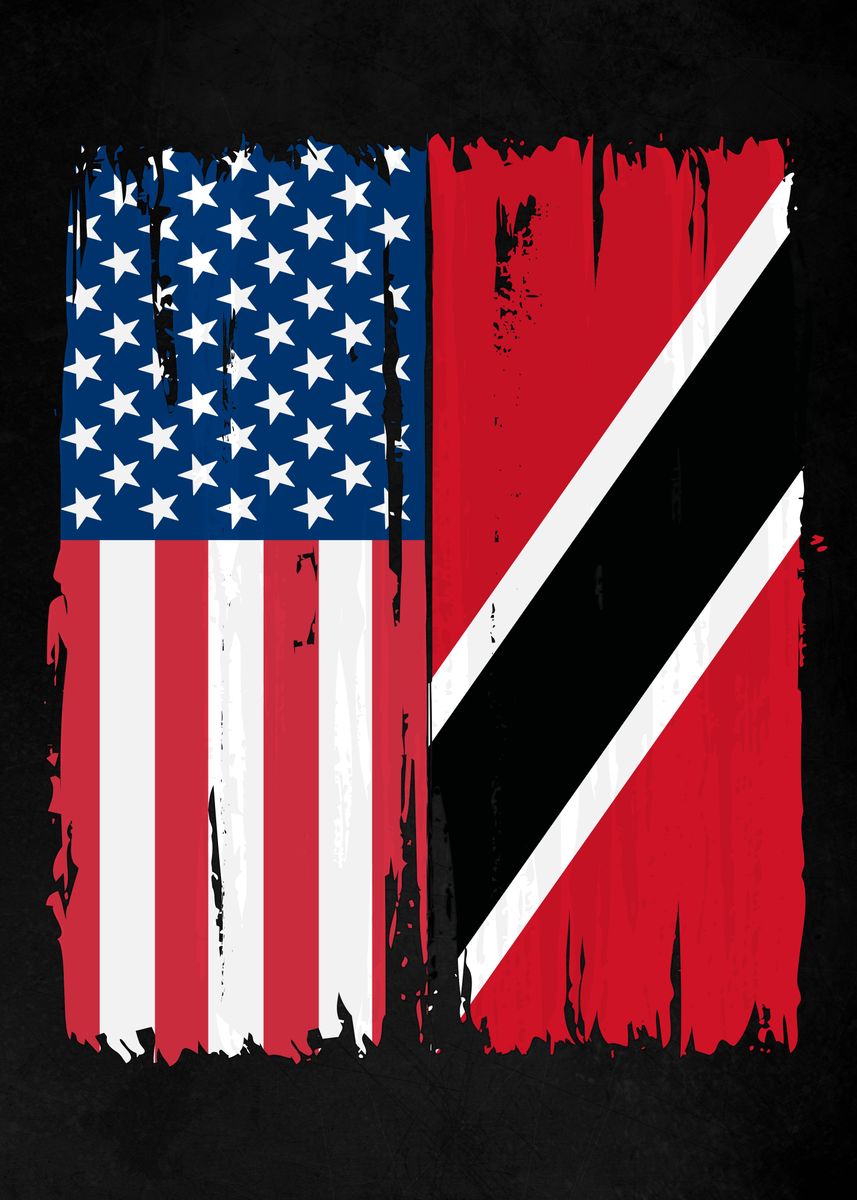 'USA Trinidad Tobago ' Poster, picture, metal print, paint by Christian ...