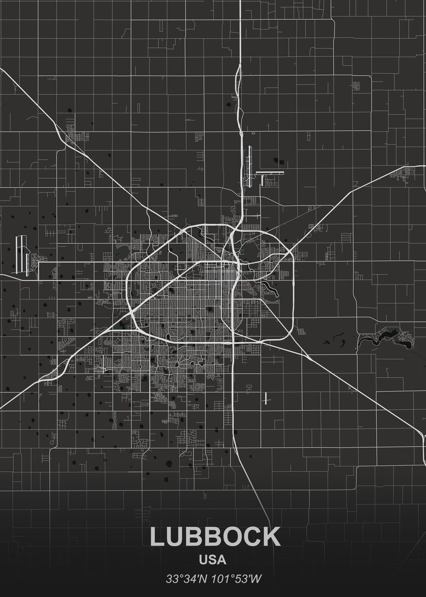 'LUBBOCK USA' Poster by Iwoko | Displate