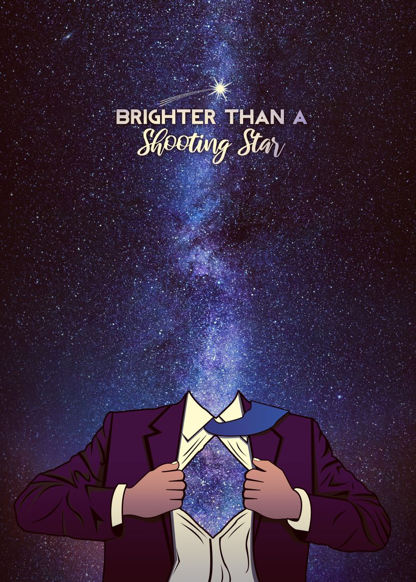 'GALAXY MAN' Poster, picture, metal print, paint by Amna Sajid | Displate