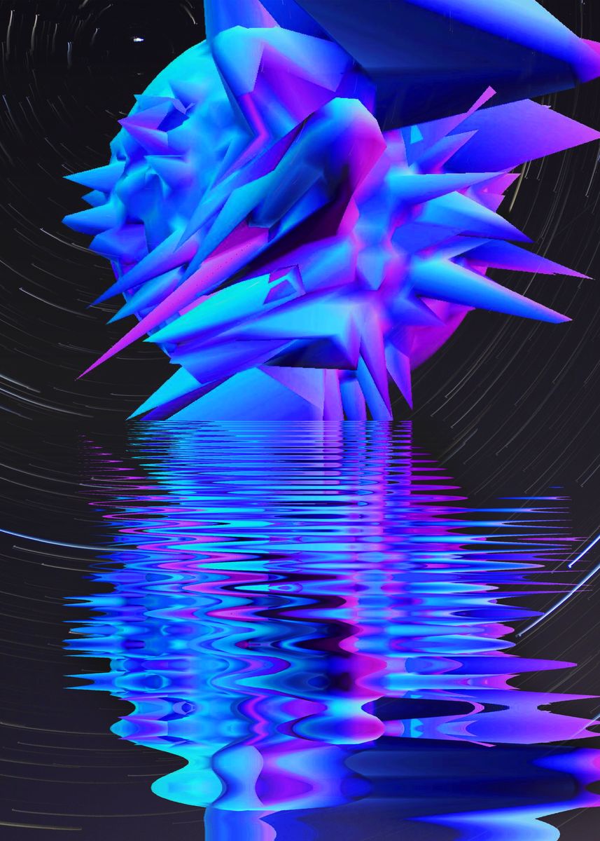 '3d planet' Poster, picture, metal print, paint by Haroulita kav | Displate
