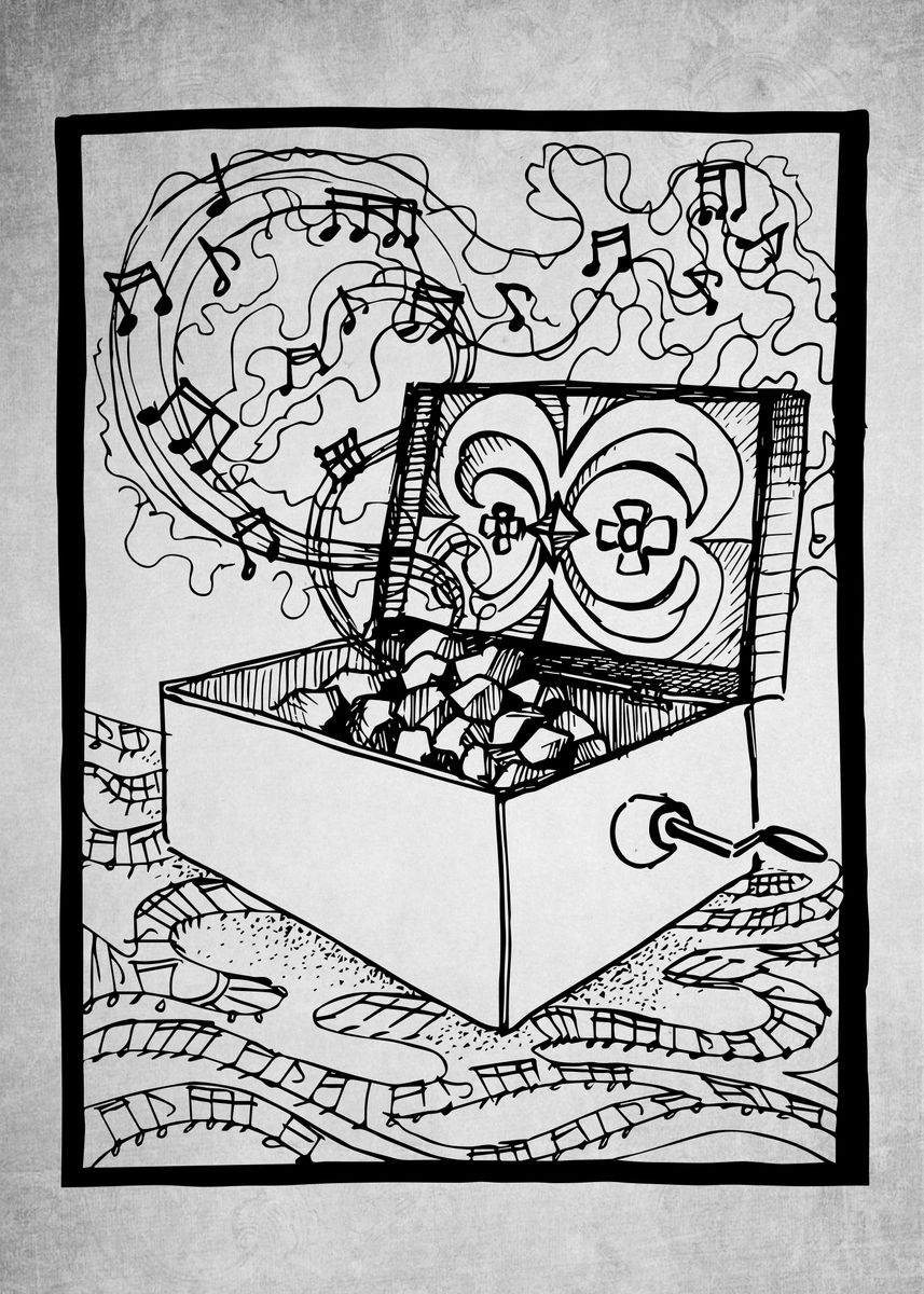 'Music Box' Poster, picture, metal print, paint by Kaisa Holsting ...