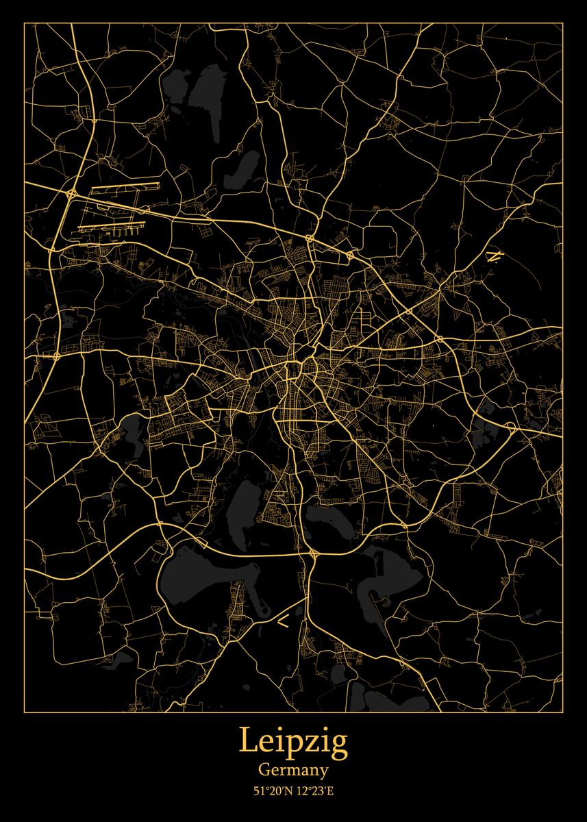 'Leipzig Germany' Poster, picture, metal print, paint by Iwoko | Displate