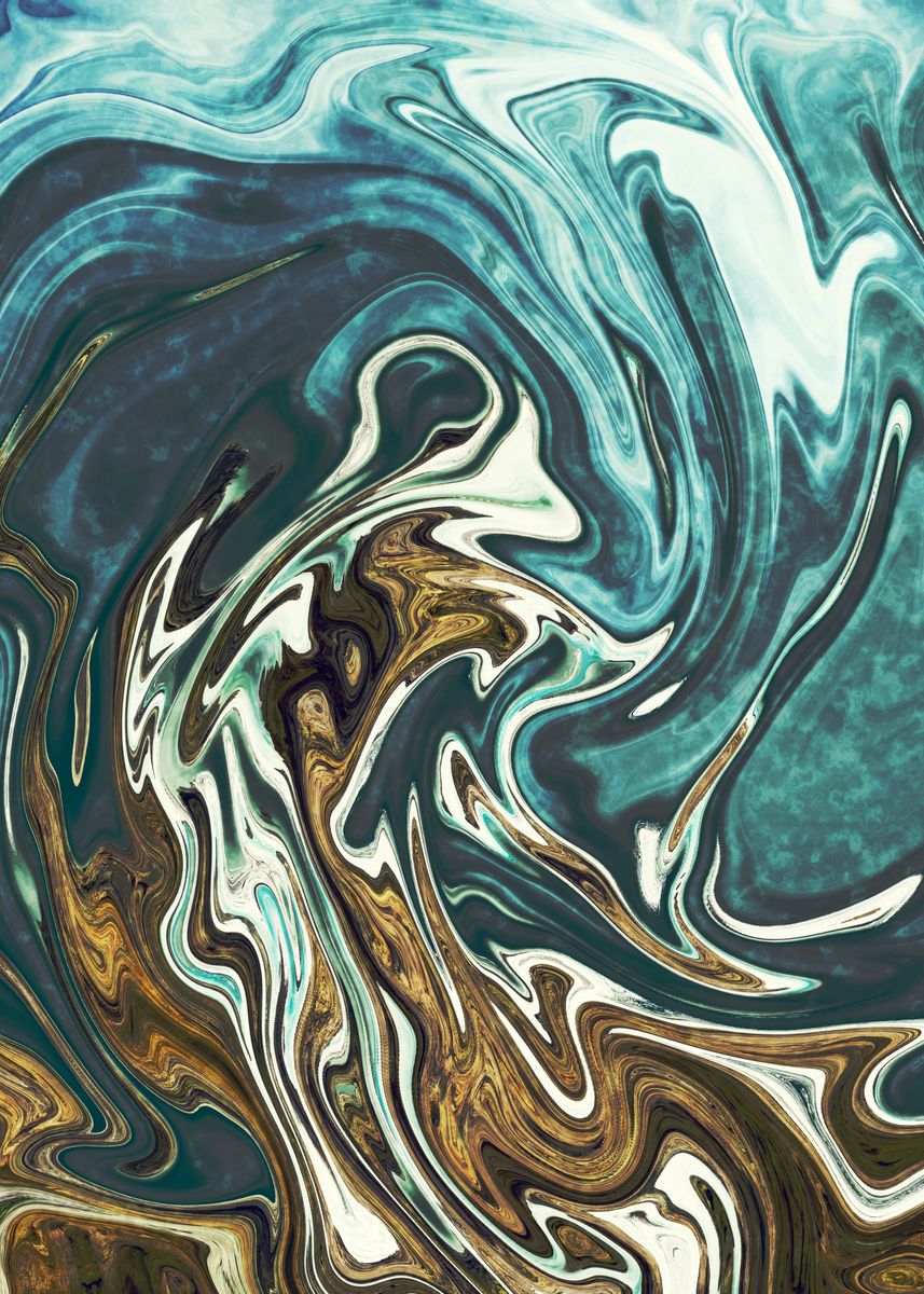 'Abstract Marble Painting ' Poster, picture, metal print, paint by Amir ...