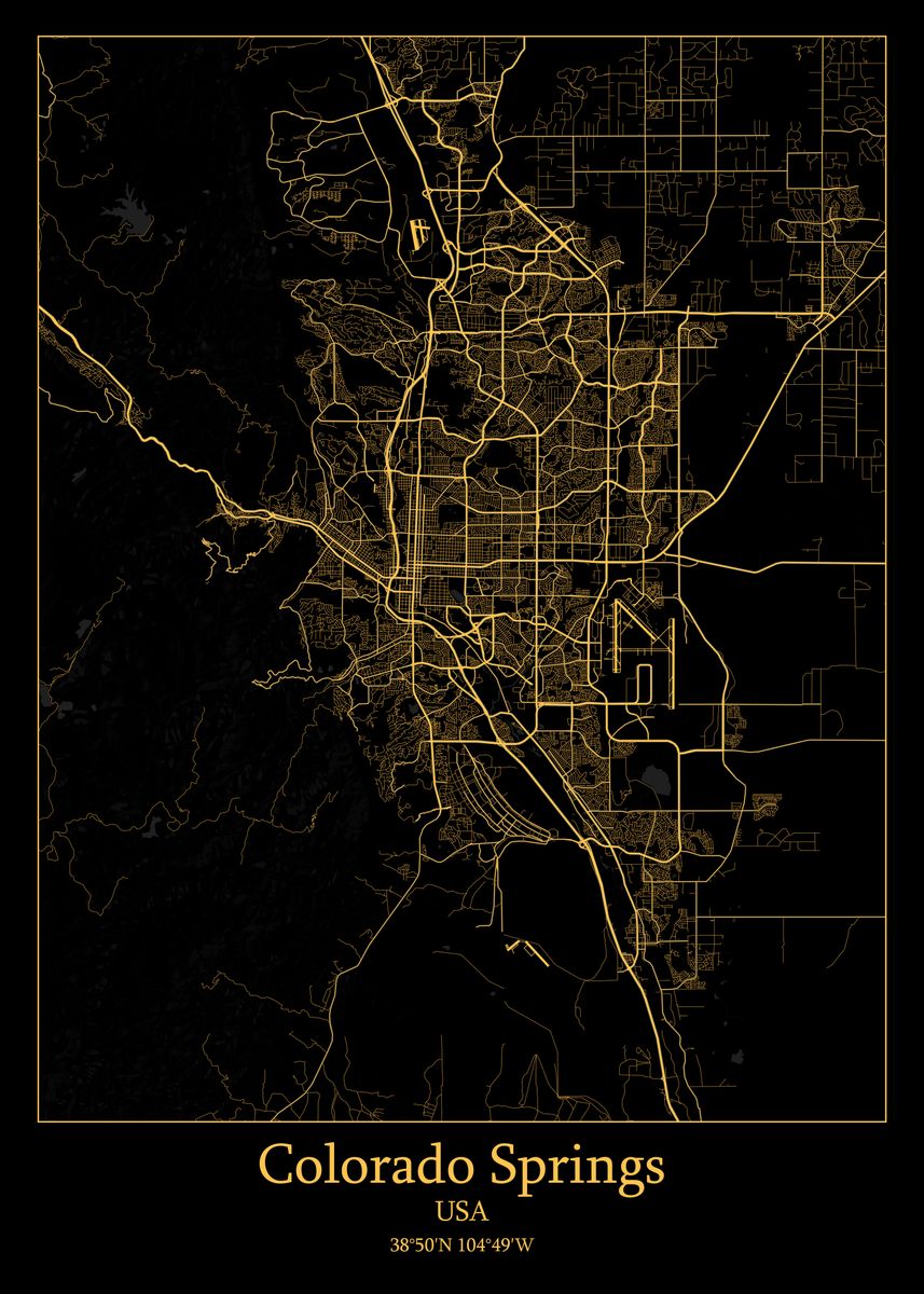 'Colorado Springs USA' Poster, picture, metal print, paint by Iwoko ...