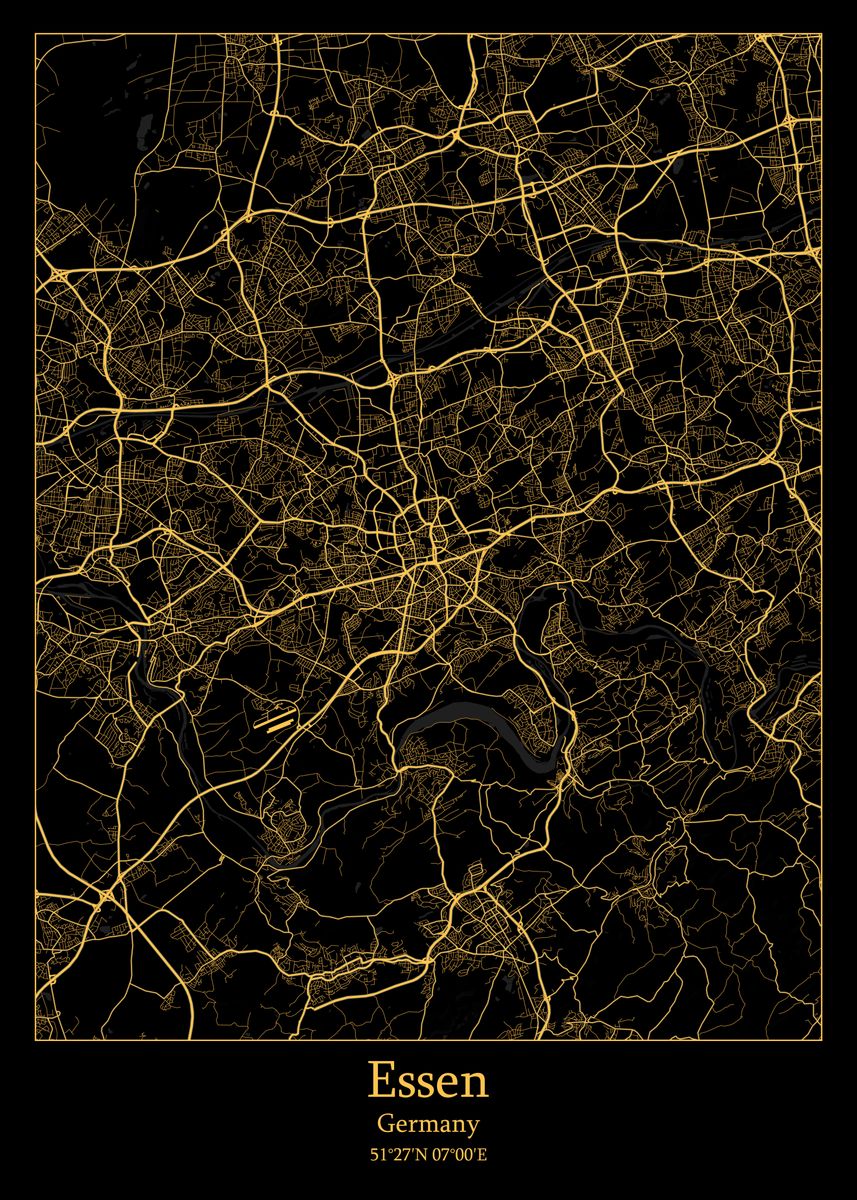 'Essen Germany' Poster by Iwoko | Displate