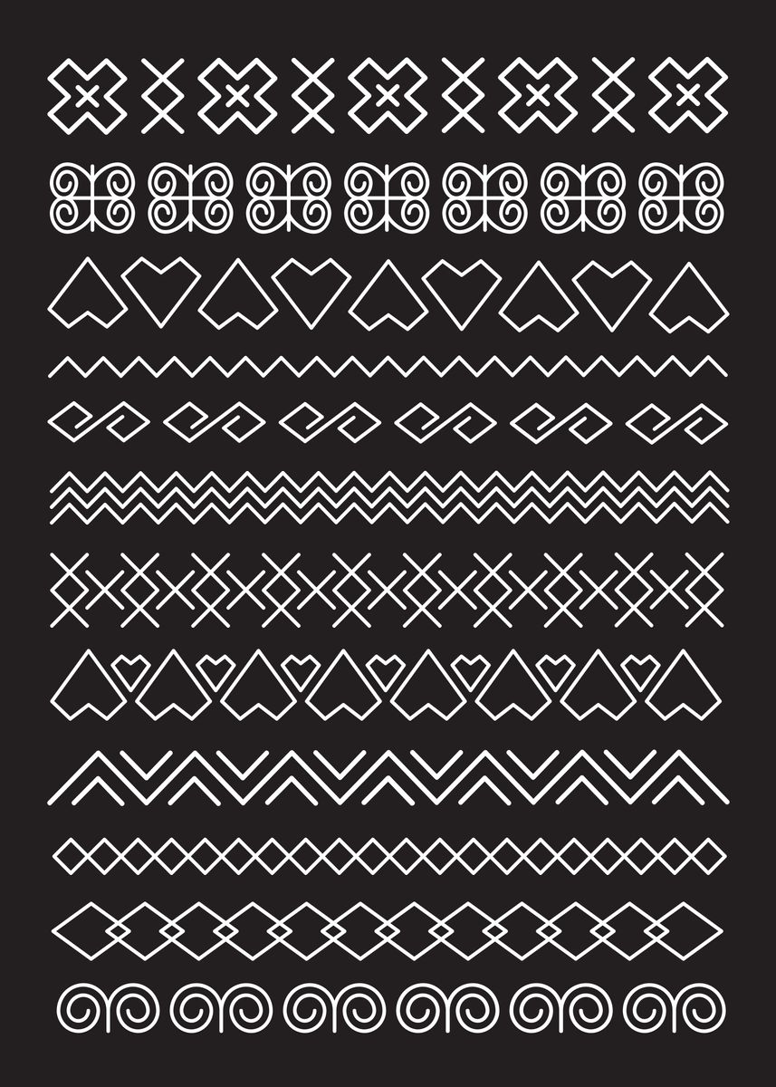 'Black pattern' Poster by Simmie X | Displate