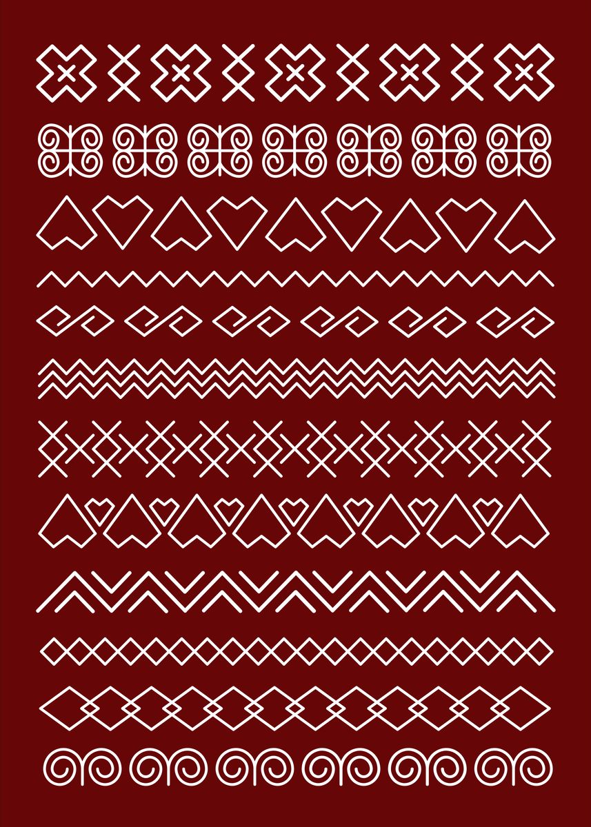 'Red pattern' Poster by Simmie X | Displate