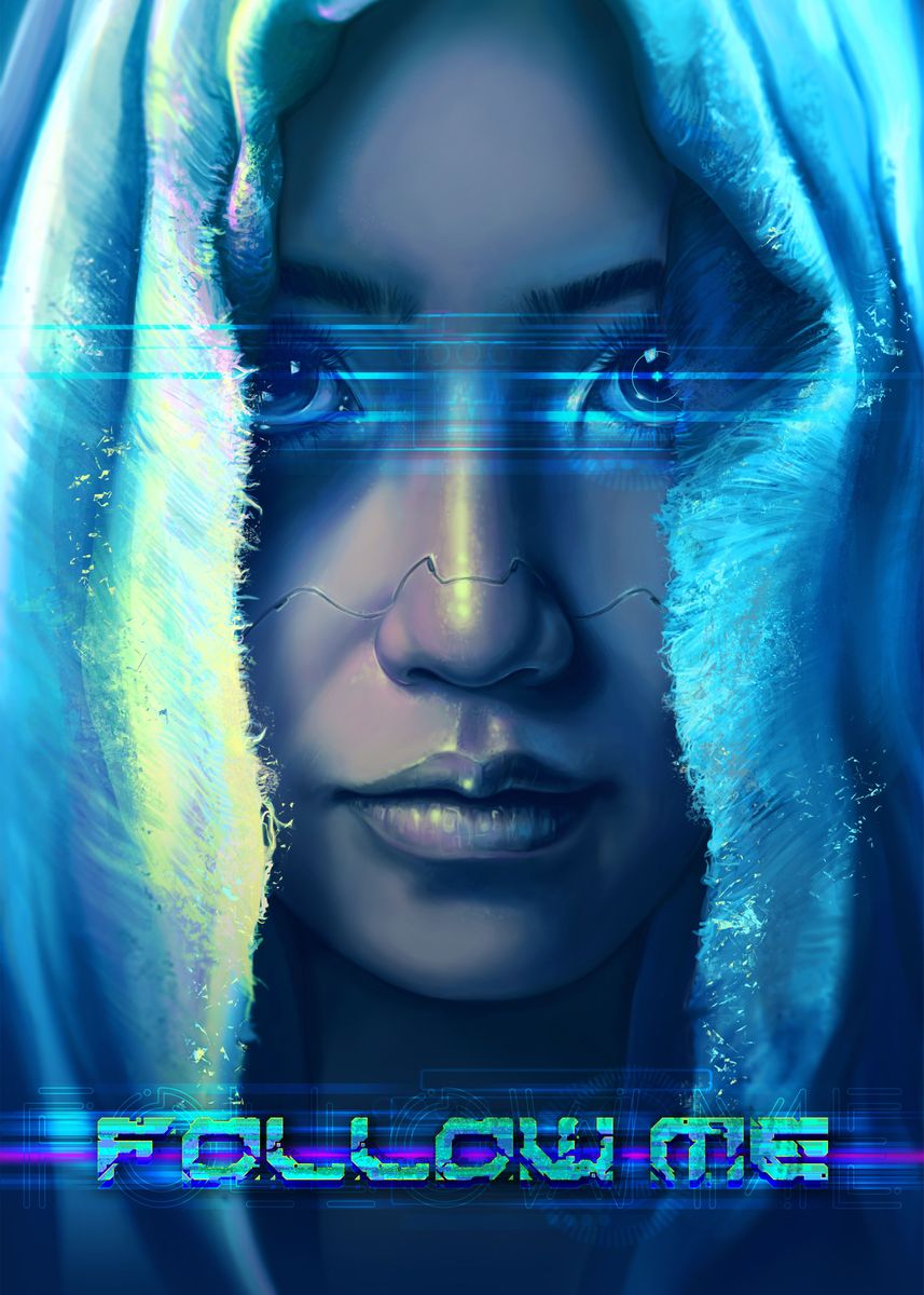 'Follow me' Poster by Space Evie | Displate