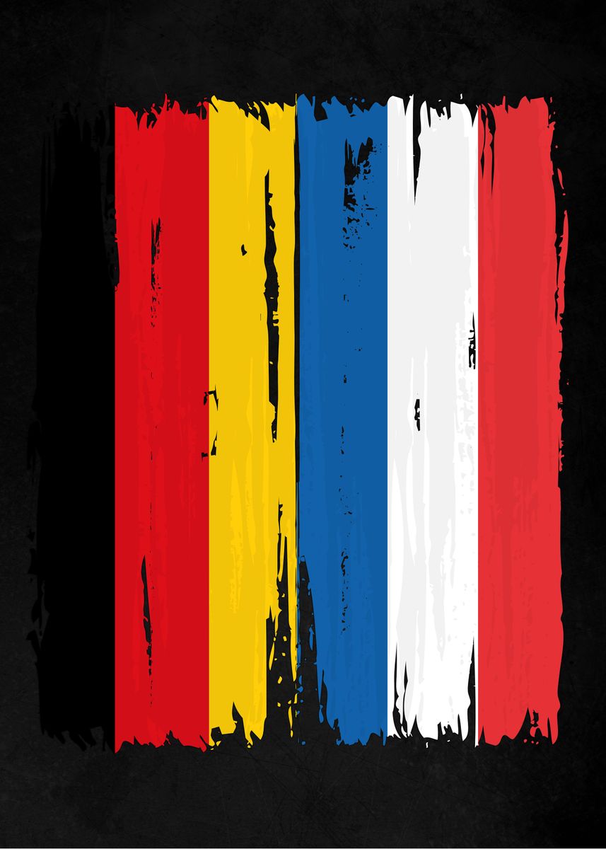 'Germany Netherlands Split ' Poster, picture, metal print, paint by ...