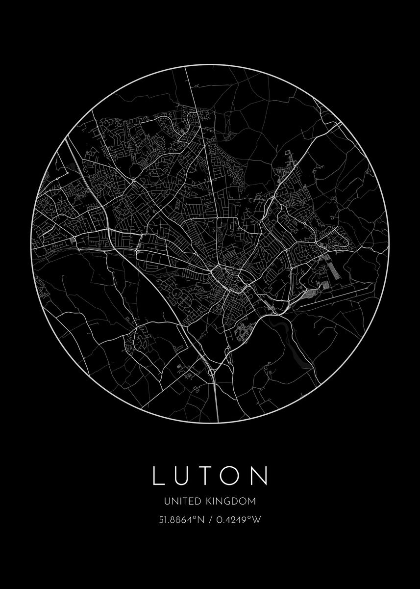 'Luton United Kingdom' Poster by Yak Yak | Displate
