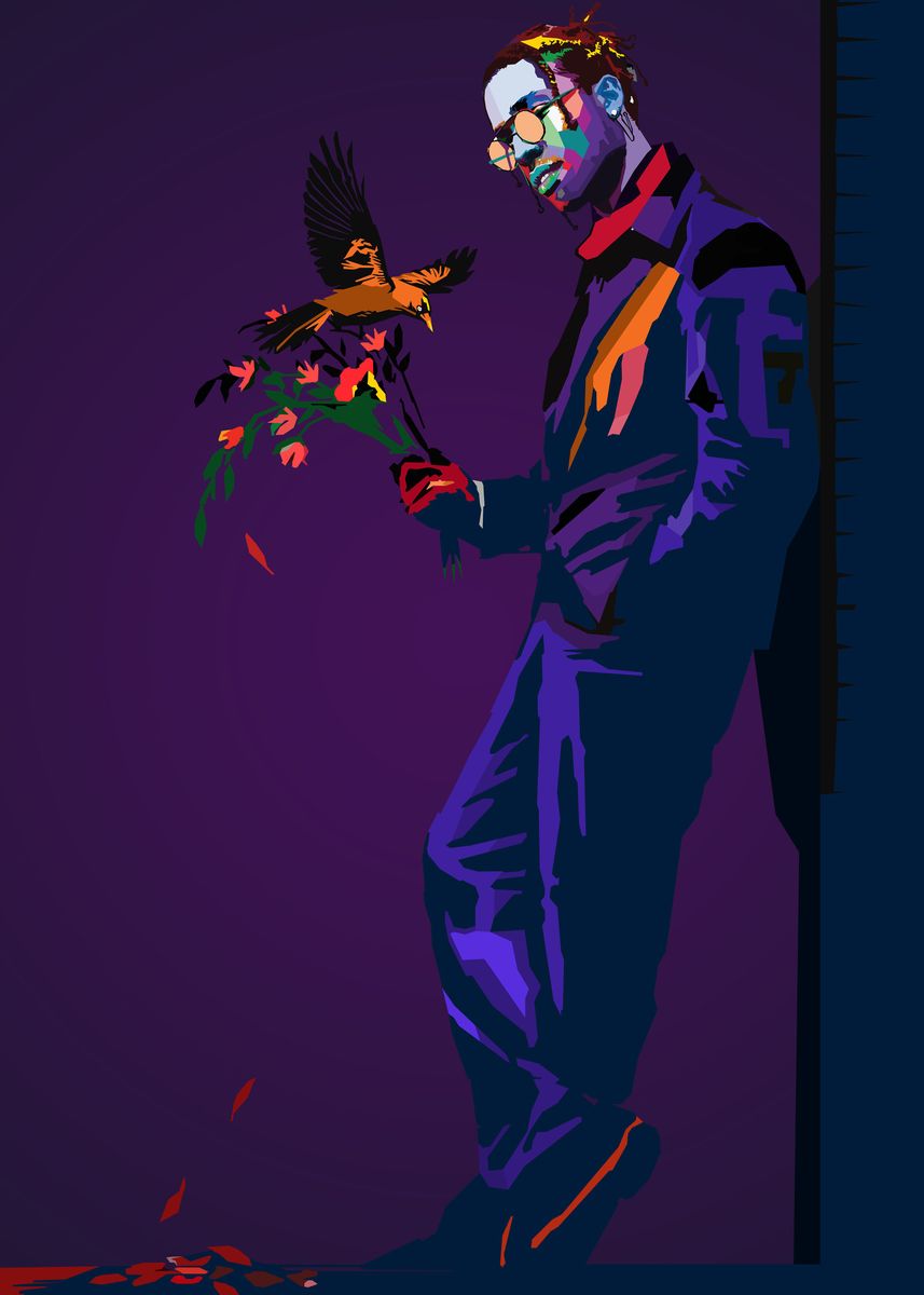 ' Asap Rocky Banksy Rapper' Poster, picture, metal print, paint by ...