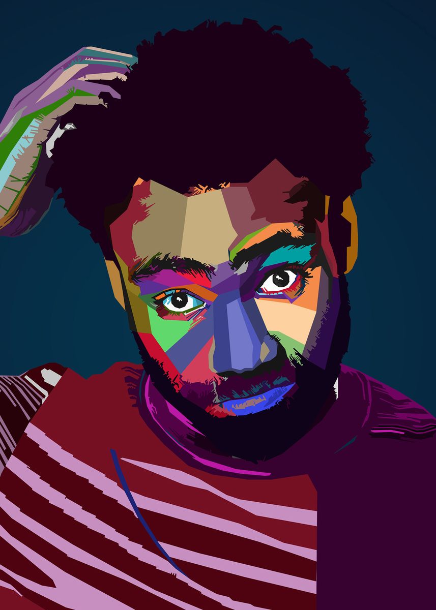 'Childish Gambino Rapper ' Poster, picture, metal print, paint by ...