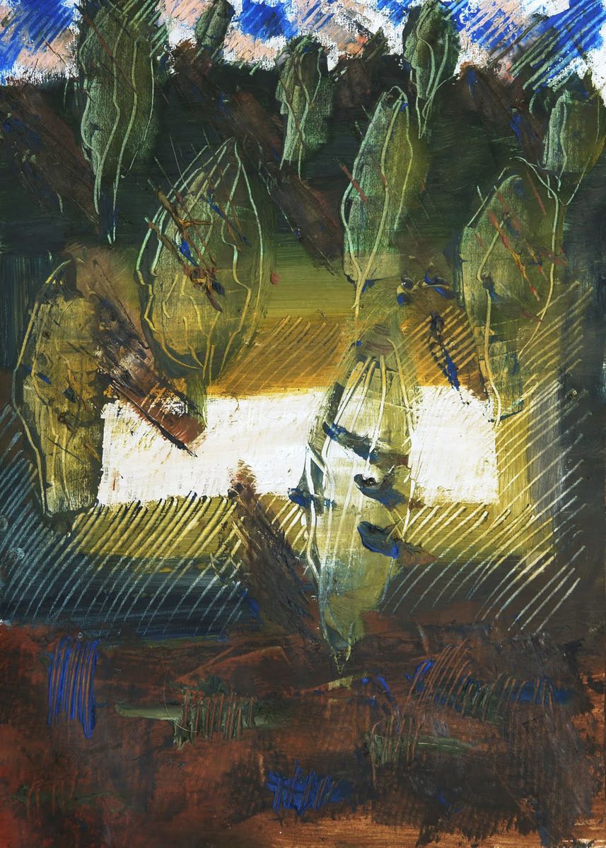 'sad landscape' Poster, picture, metal print, paint by Agape Sipapuni ...