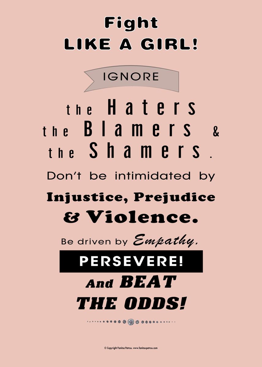 'Fight like a Girl' Poster, picture, metal print, paint by Fanitsa ...