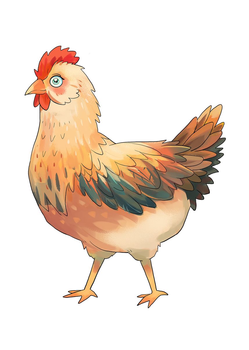 'Chicken' Poster by Silver Oak Design | Displate