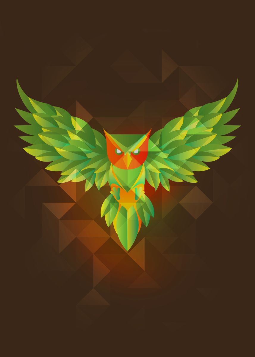 'Coruja' Poster, picture, metal print, paint by Leandro Jorge | Displate