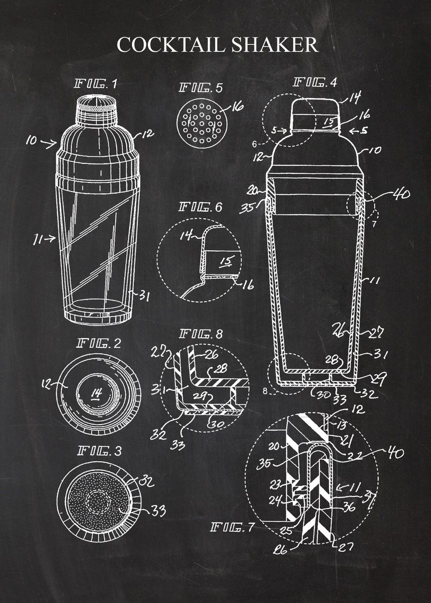 'Cocktail Shaker' Poster, picture, metal print, paint by Nicram K ...