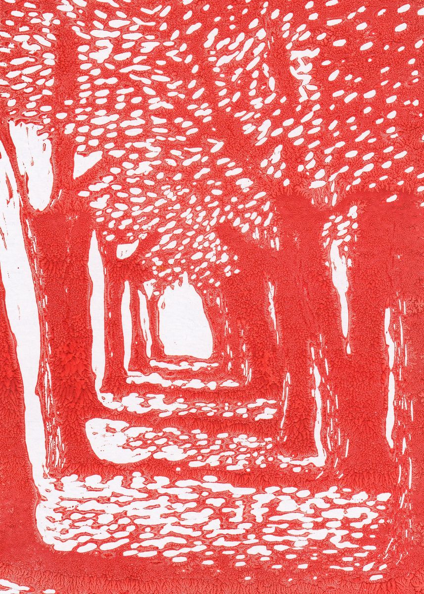 'Red Trees Avenue' Poster by Karina J | Displate