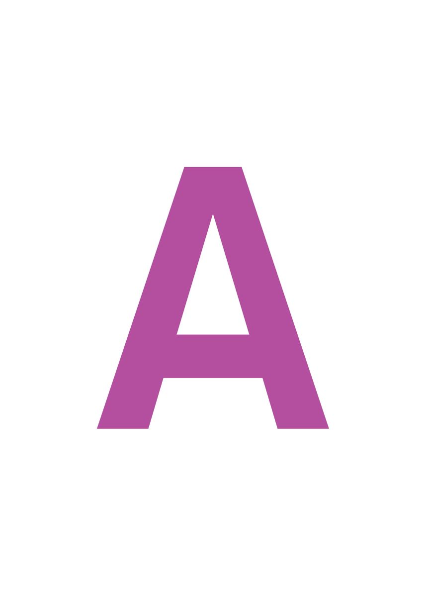 'Purple Letter A' Poster, picture, metal print, paint by Chris Weaver ...