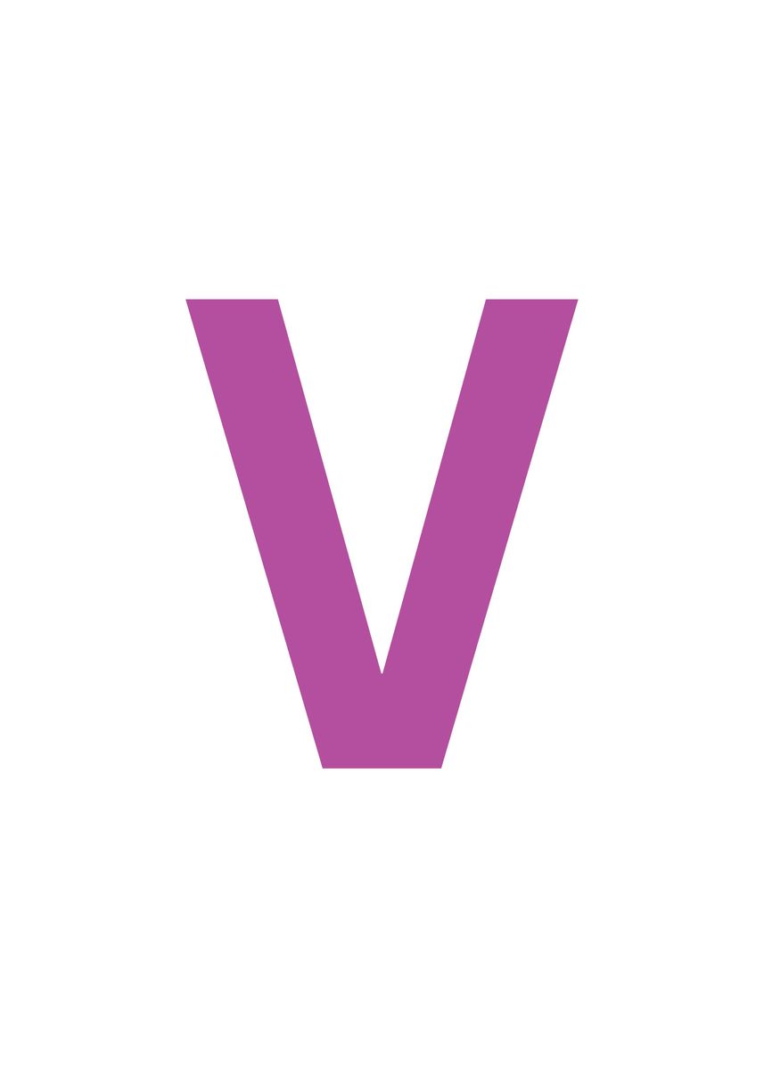 'Purple Letter V' Poster by Chris Weaver | Displate