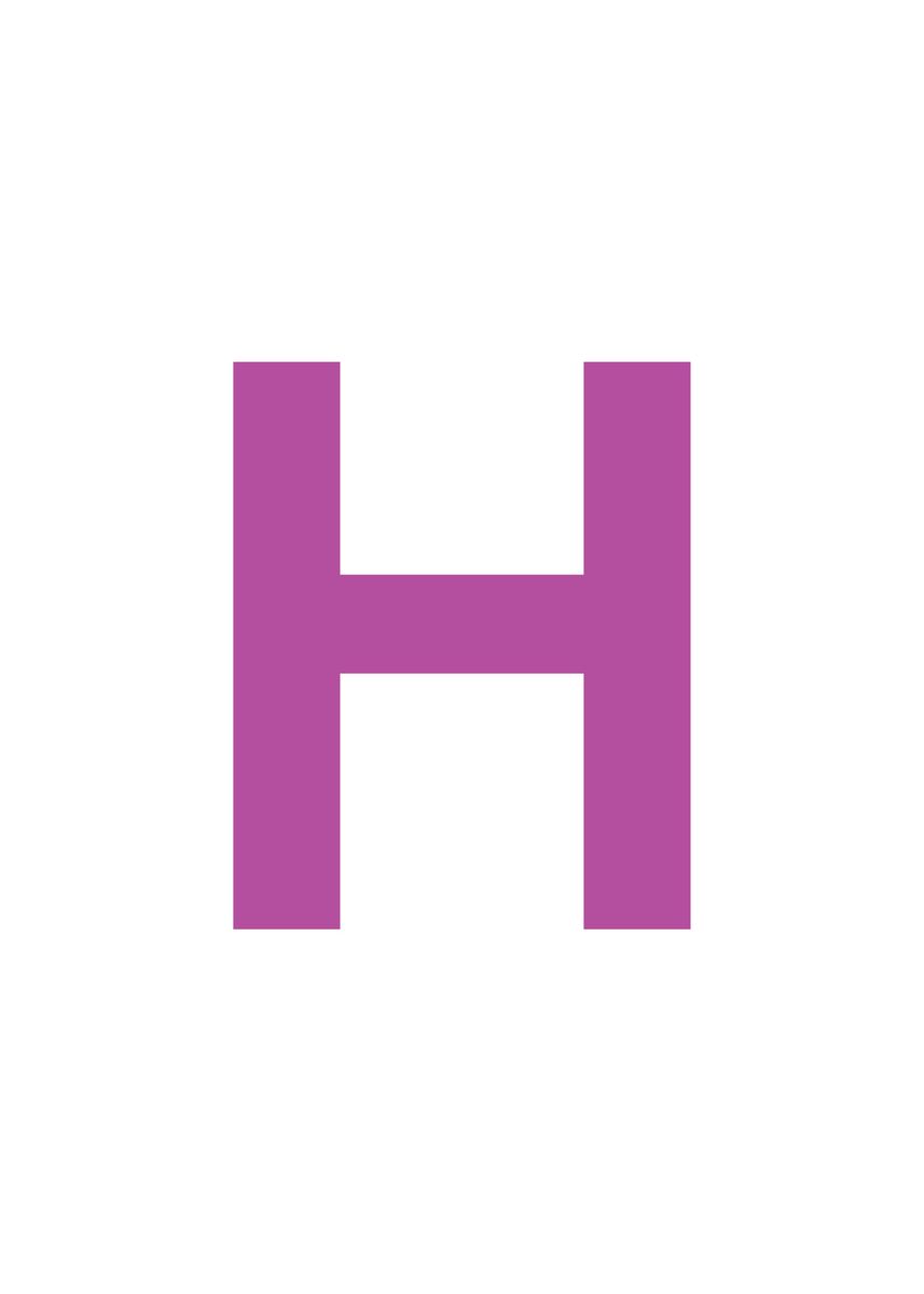 'Purple Letter H' Poster, picture, metal print, paint by Chris Weaver ...