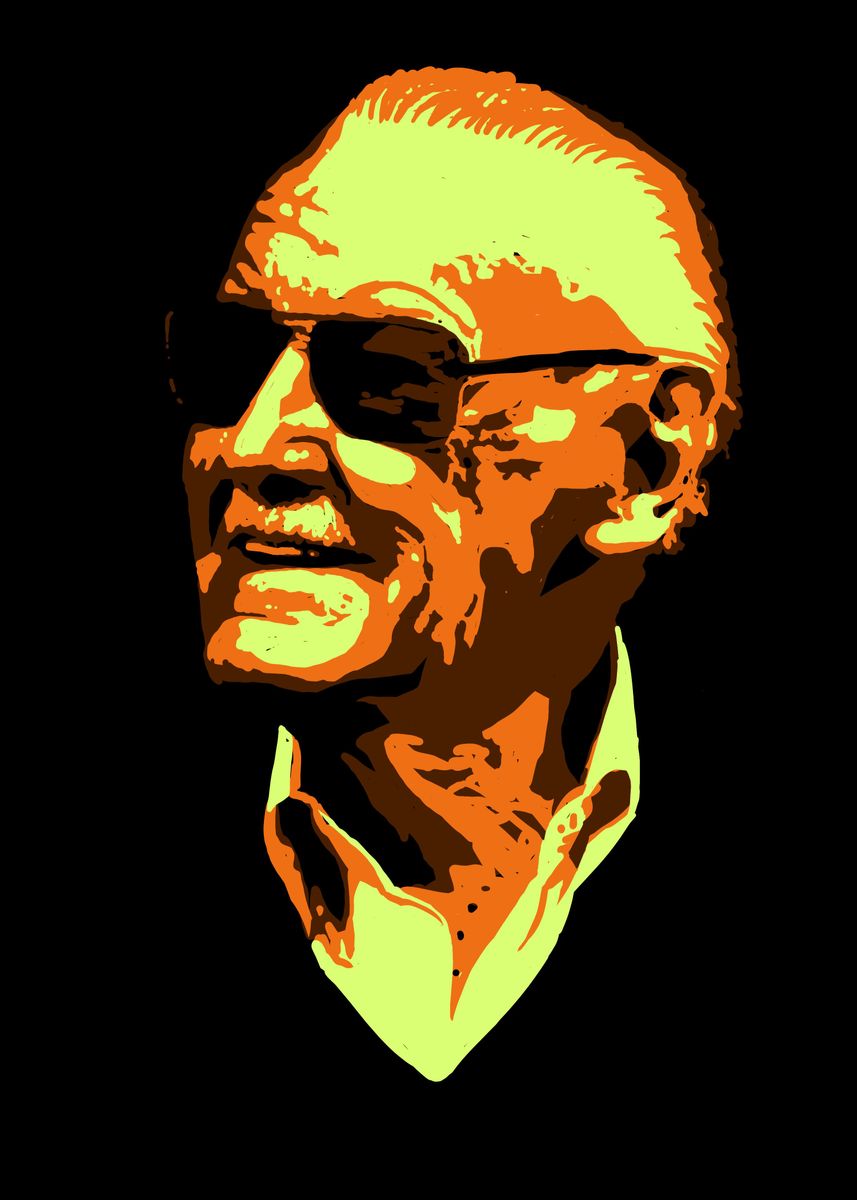 'Awesome Stan Lee ' Poster, picture, metal print, paint by Tofan ...