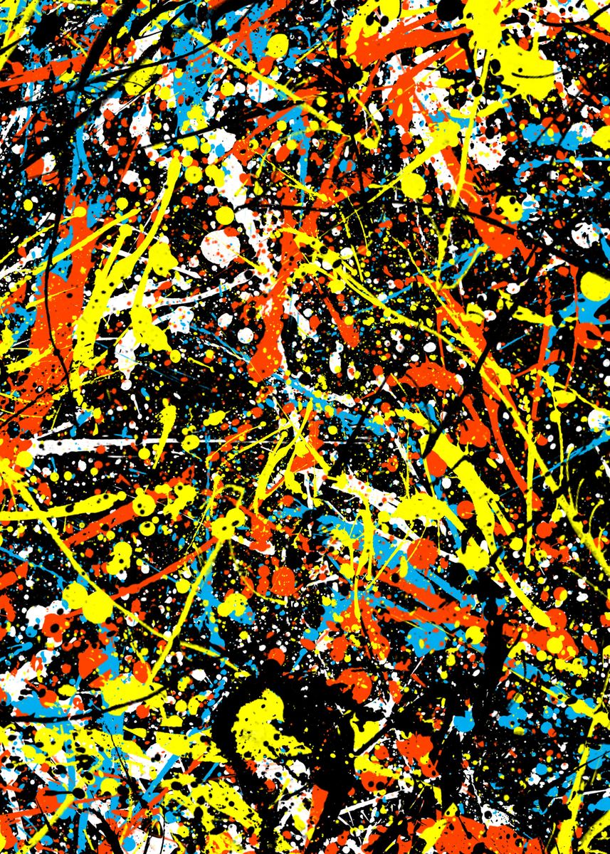 'Abstract fans three Yellow' Poster by Tofan barmalisi | Displate