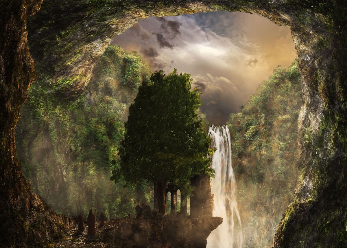 'Rock Gate' Poster by Simone Wunderlich | Displate