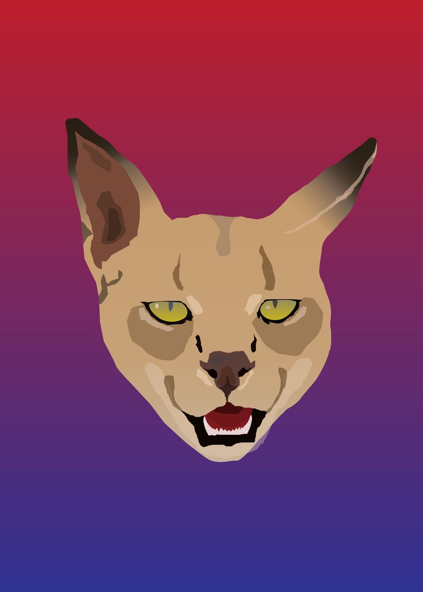 'karakal' Poster by Marek Sabo | Displate