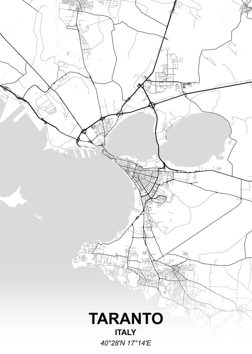 'TARANTO ITALY' Poster, picture, metal print, paint by Iwoko | Displate