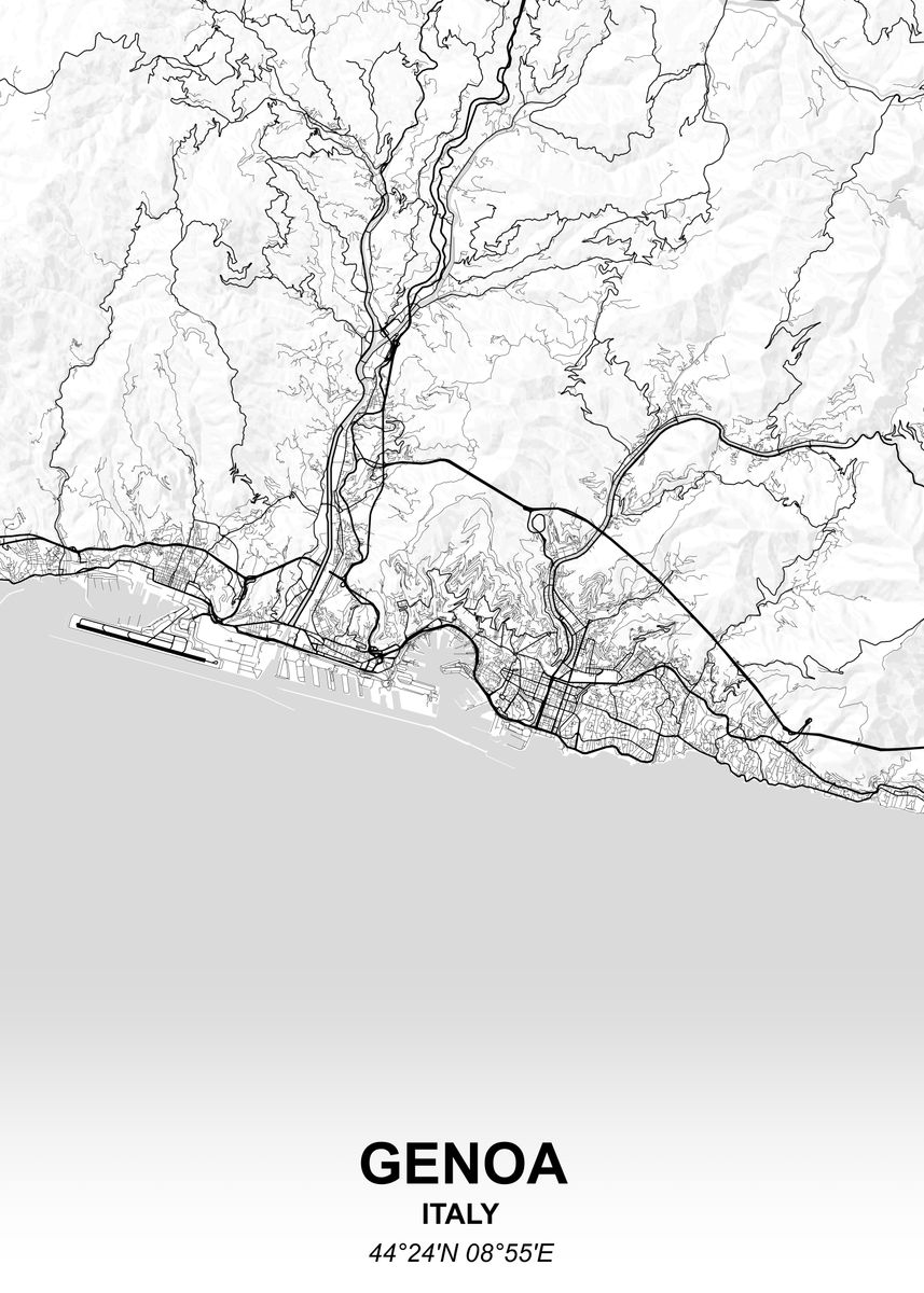 'GENOA ITALY' Poster by Iwoko | Displate