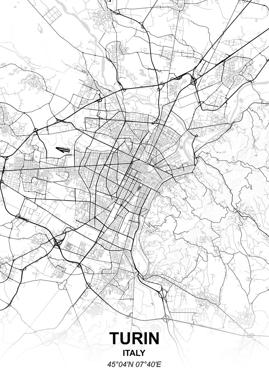 'TURIN ITALY' Poster by Iwoko | Displate