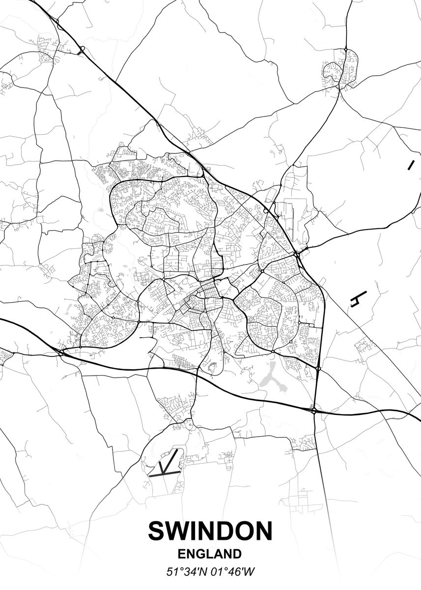 'SWINDON ENGLAND' Poster by Iwoko | Displate