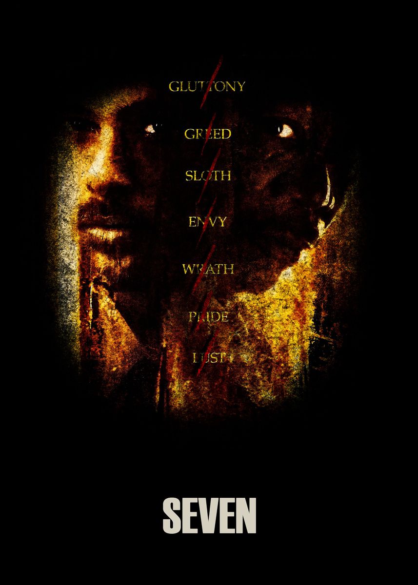 'Seven' Poster, picture, metal print, paint by Mimis Design | Displate