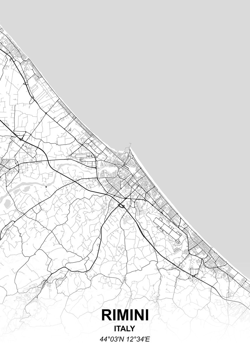 'RIMINI ITALY' Poster by Iwoko | Displate