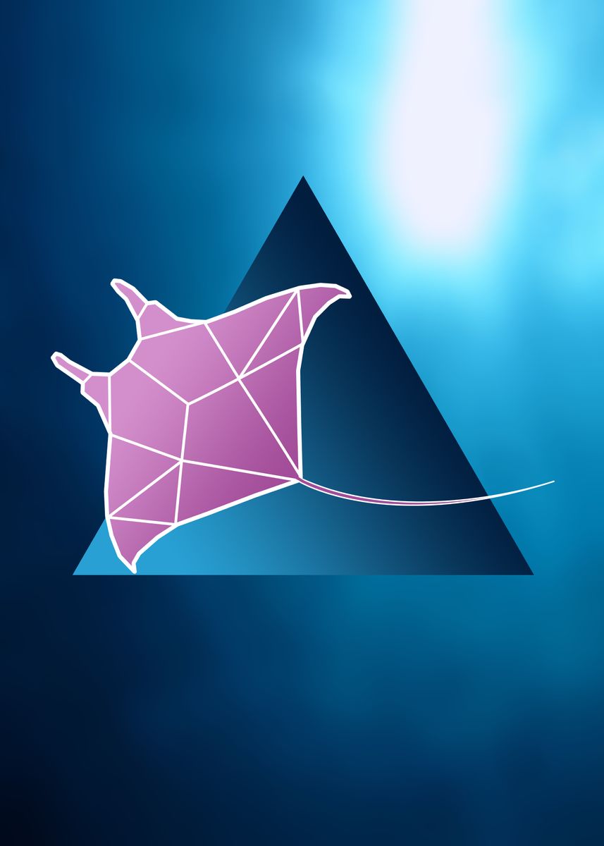 'Geometric Stingray' Poster by Pontus Eriksson | Displate