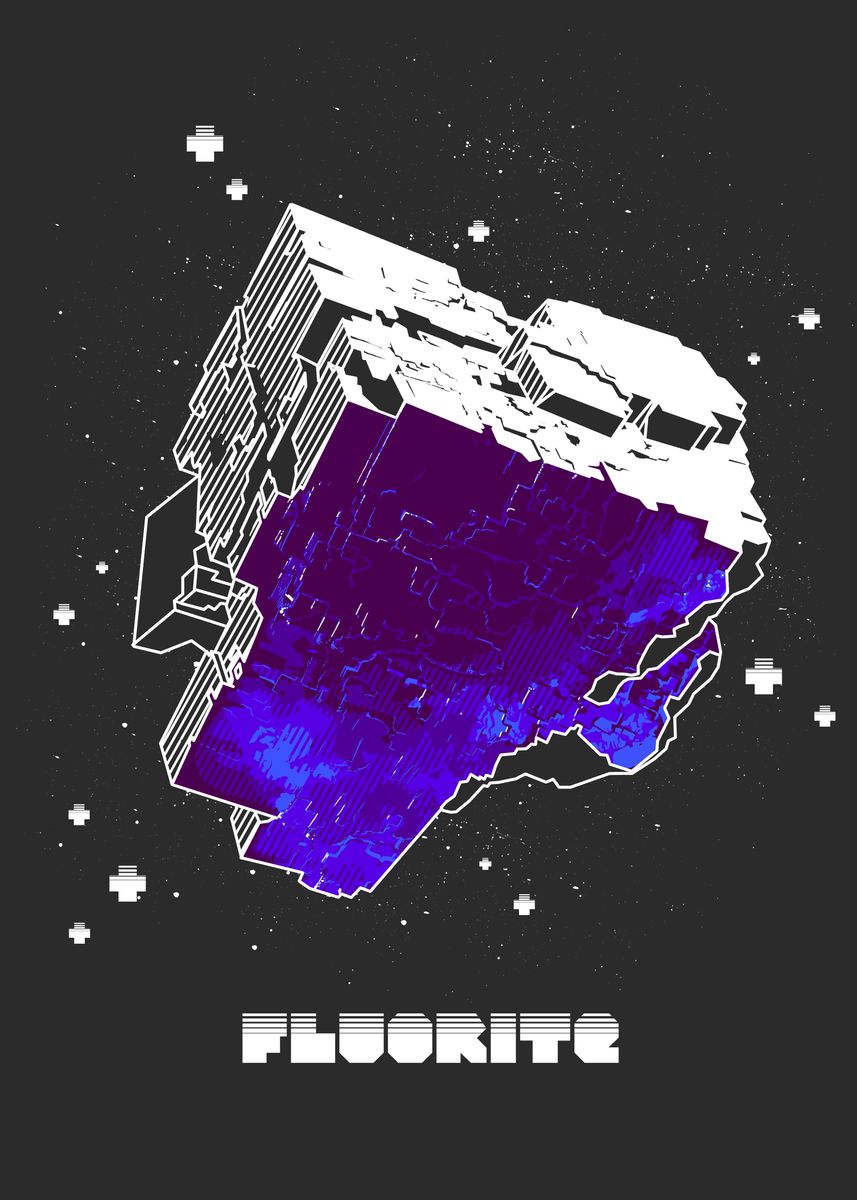 'Fluorite' Poster, picture, metal print, paint by Eran Fowler | Displate