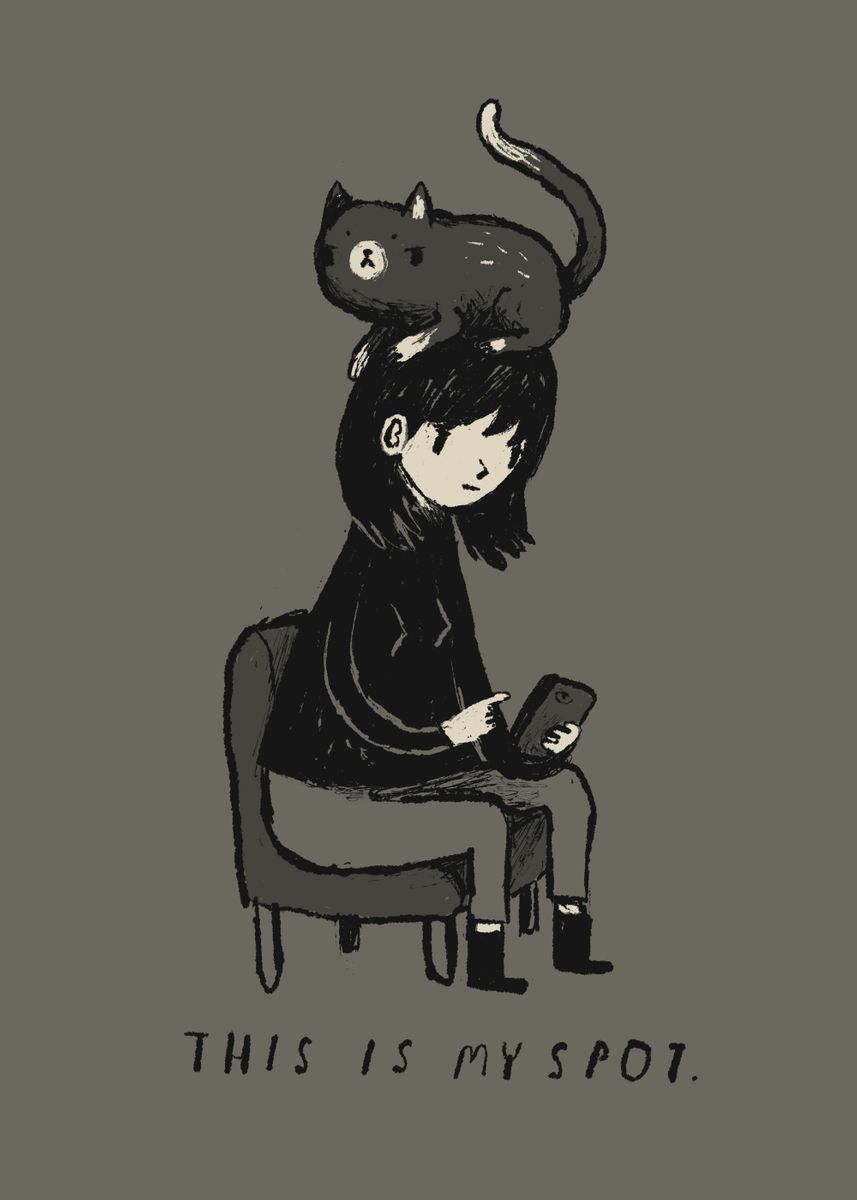 'this is my spot' Poster, picture, metal print, paint by Louis roskosch ...