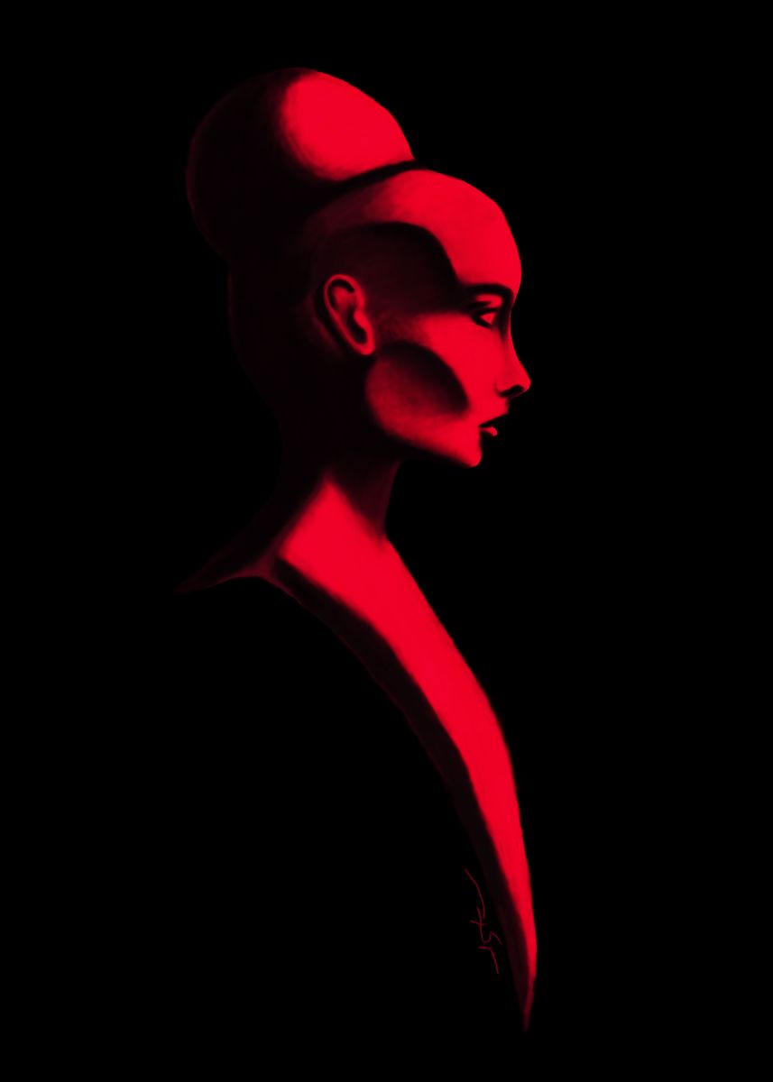 'Red Cameo' Poster by Maya S | Displate