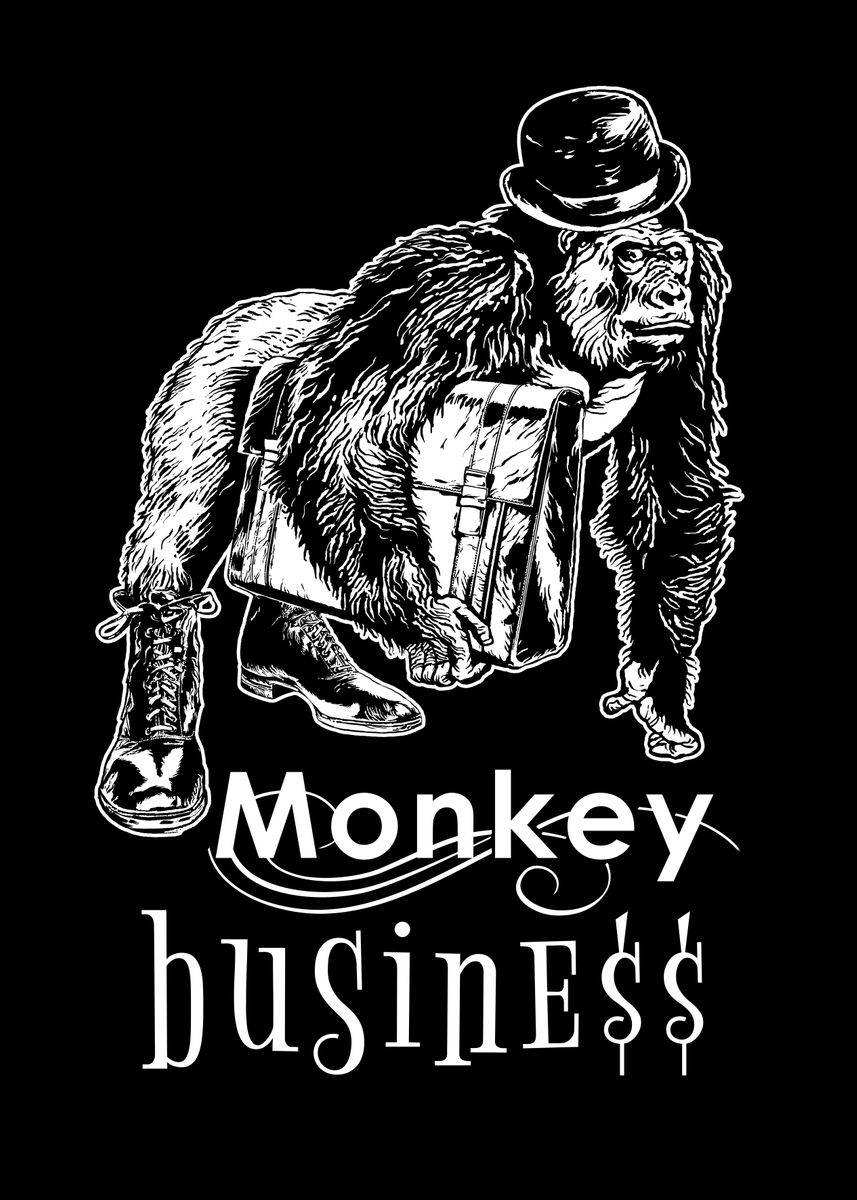 'Monkey business' Poster, picture, metal print, paint by Carlos Marques ...
