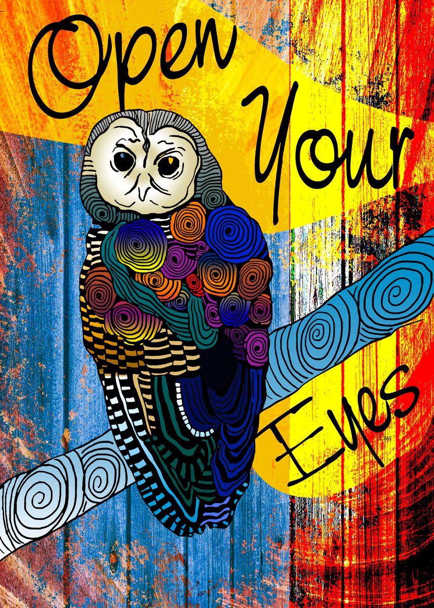 'Open your Eyes' Poster, picture, metal print, paint by Rafik ...