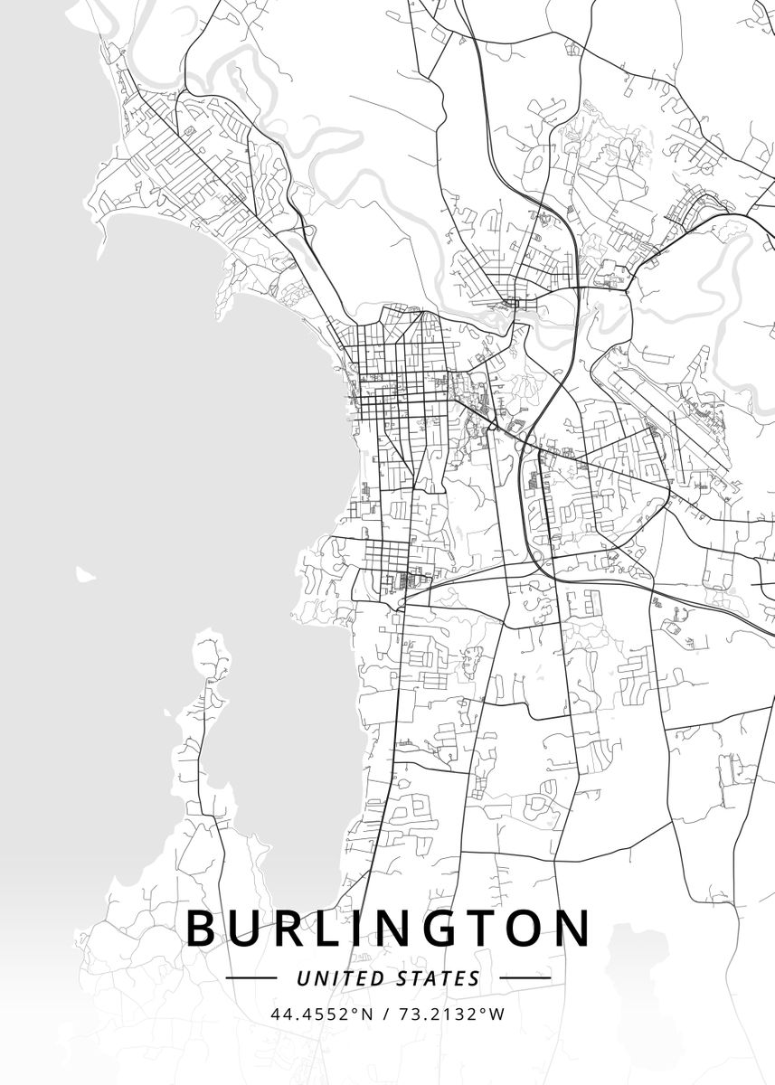 'Burlington United States' Poster, picture, metal print, paint by ...