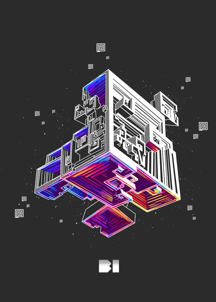 'Bismuth' Poster, picture, metal print, paint by Eran Fowler | Displate