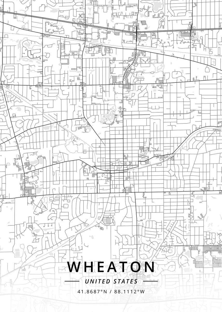 'Wheaton United States' Poster, picture, metal print, paint by Designer ...