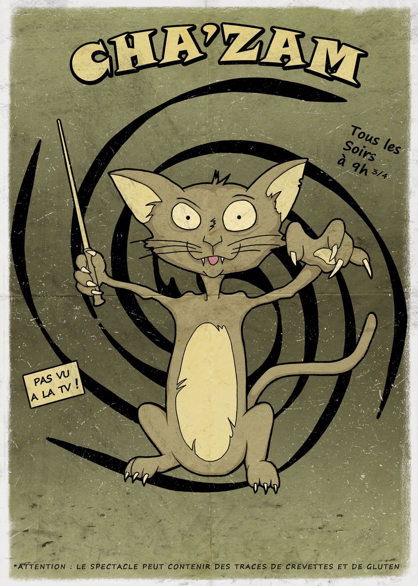 'Chazam' Poster, picture, metal print, paint by Ooga Booga | Displate