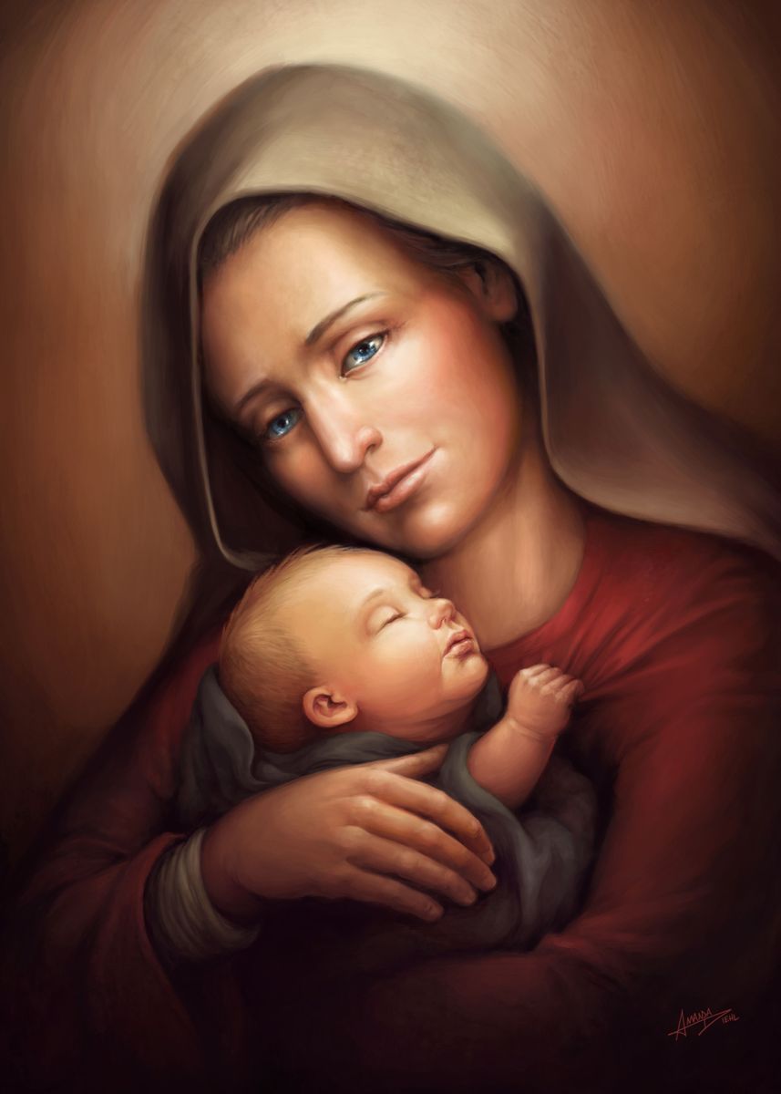 'Divine Motherhood' Poster by Amanda Diehl | Displate